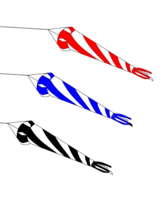 3 bird scarer windsocks set